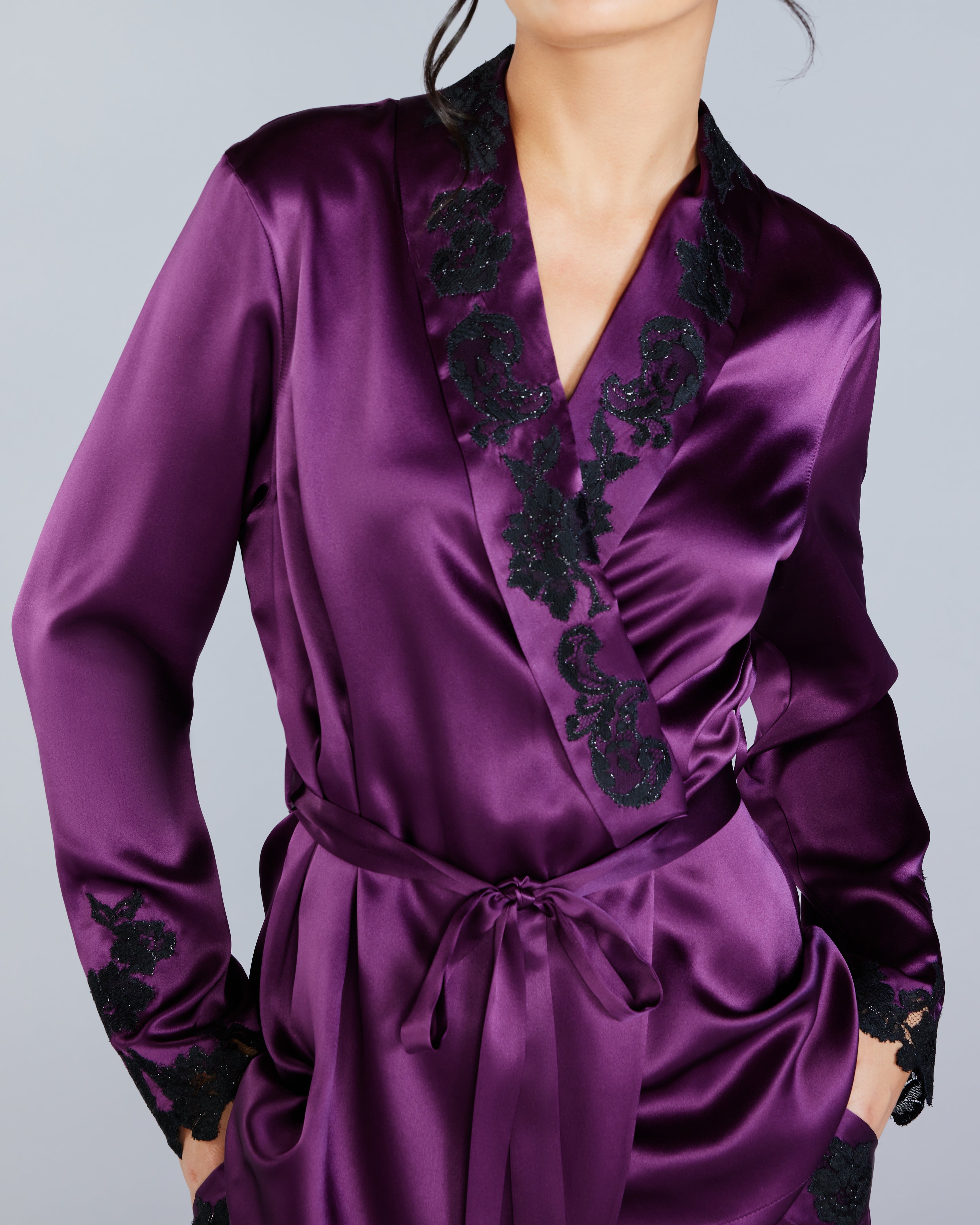 Emma Harris | Clara Silk Smoking Jacket at Jane's Vanity