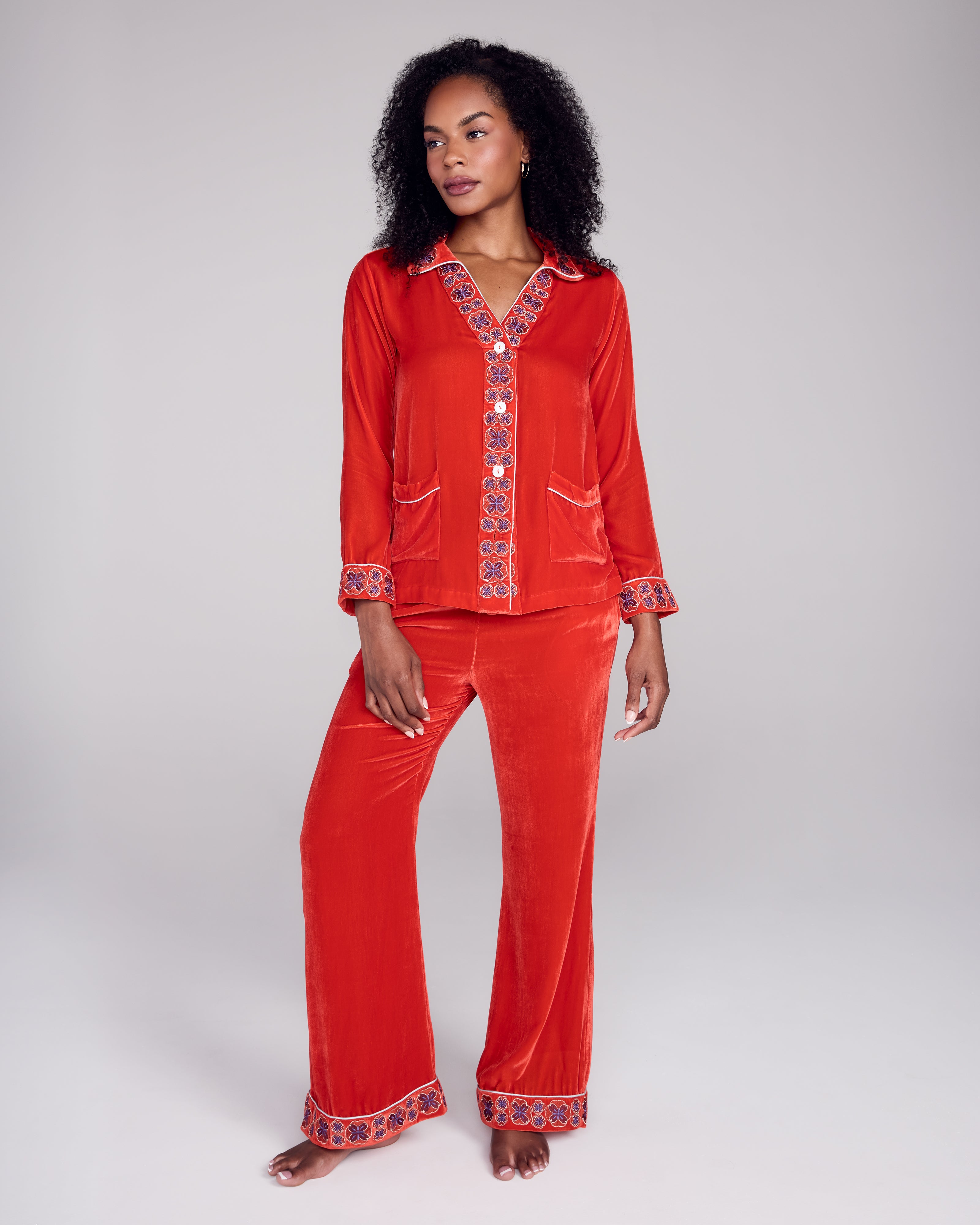 Karma on the Rocks | Tokyo Red Velvet Pajama at Jane's Vanity
