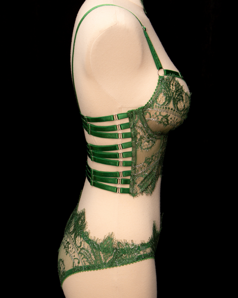 Karolina Laskowska | Cassiopeia Emerald Lingerie Set at Jane's Vanity