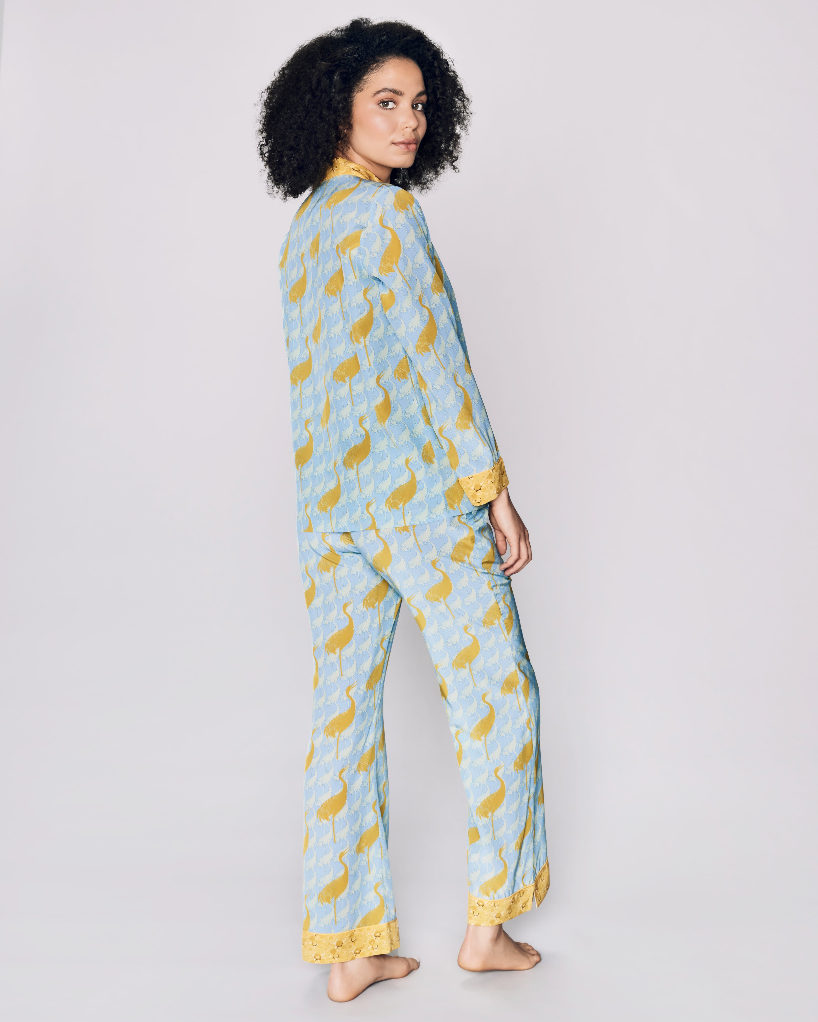 Karma on the Rocks | Tokyo Crane Silk Pajama at Jane's Vanity