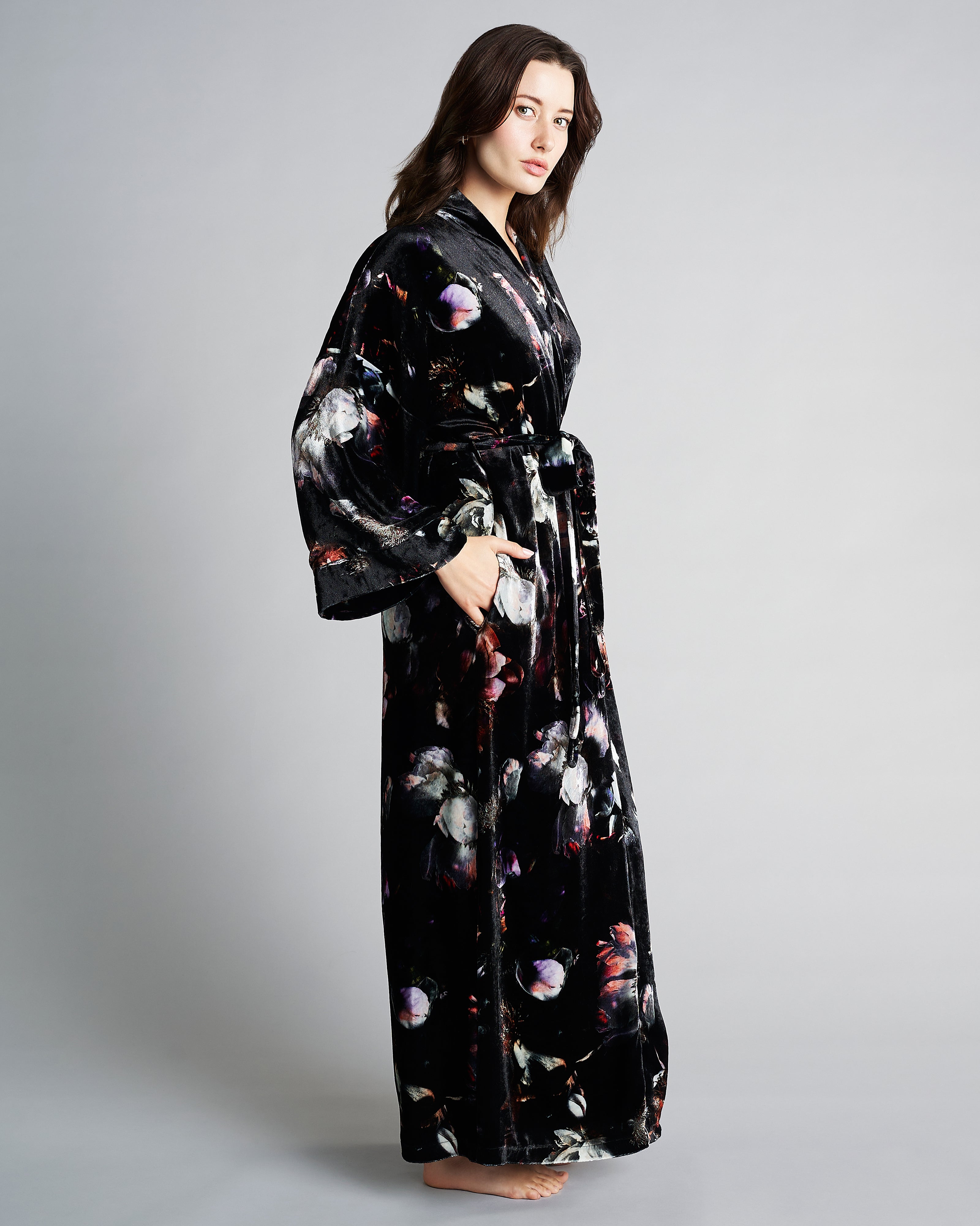 Christine Vancouver | Moonlight Silk-Lined Velvet Robe at Jane's Vanity
