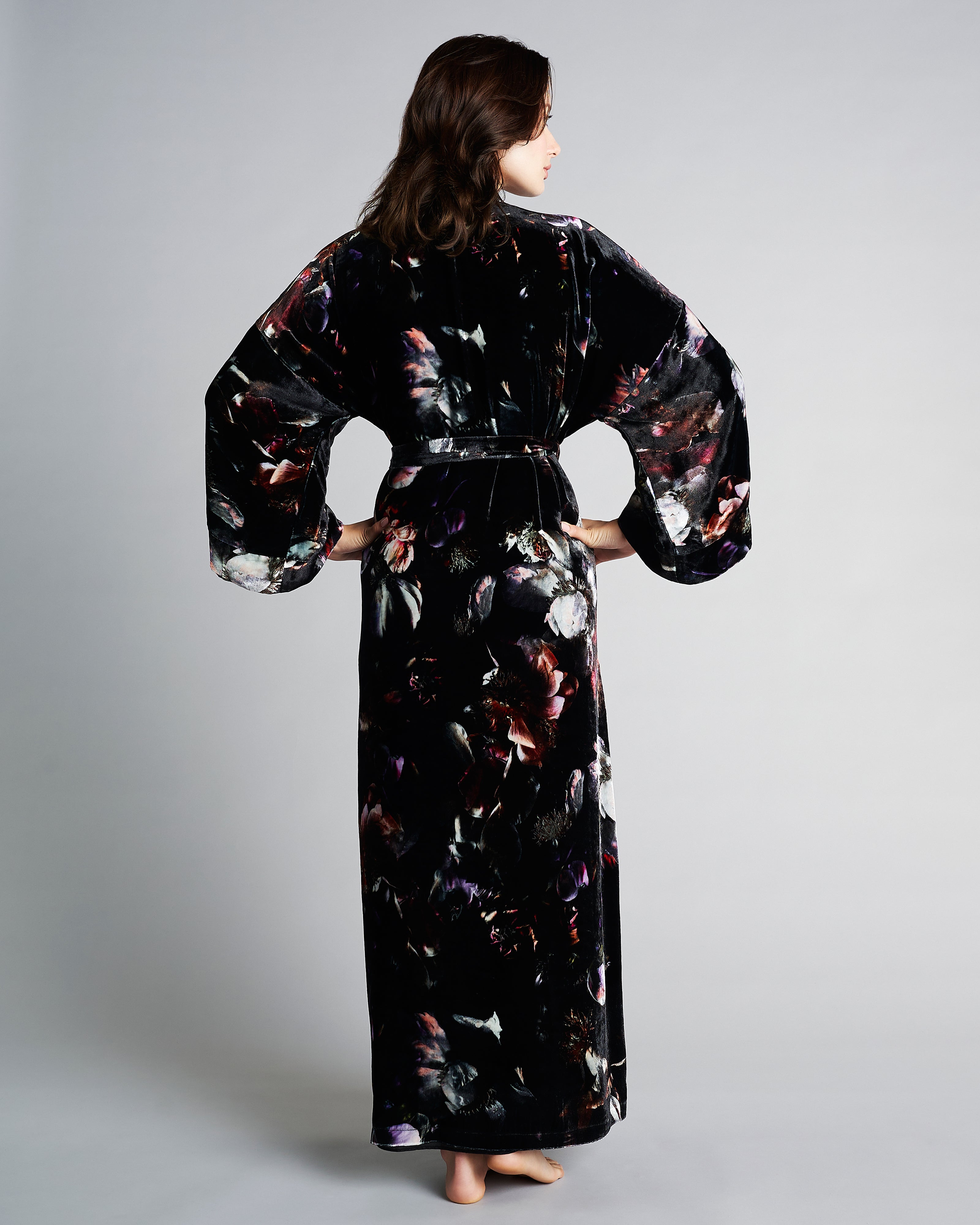 Christine Vancouver | Moonlight Silk-Lined Velvet Robe at Jane's Vanity